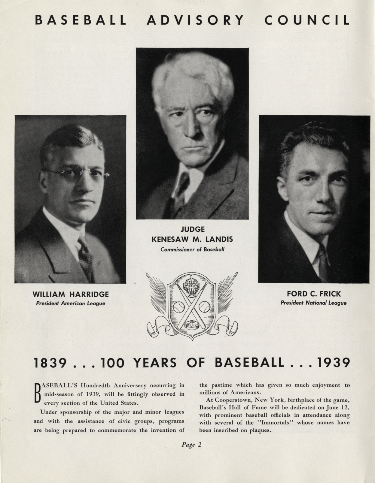 Detroit in baseball, baseball centennial souvenir, 1839-1939 | DPL DAMS