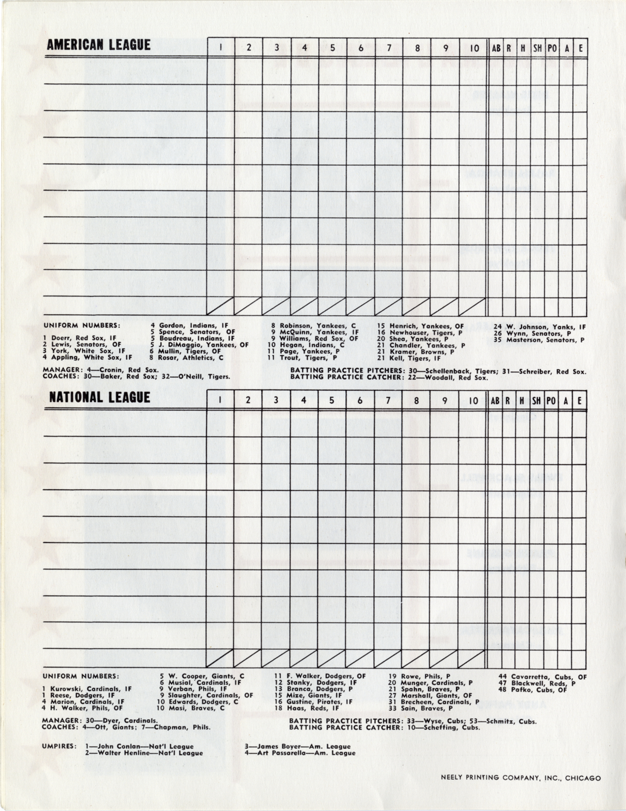 1947 All-Star Baseball Game souvenir program book | DPL DAMS