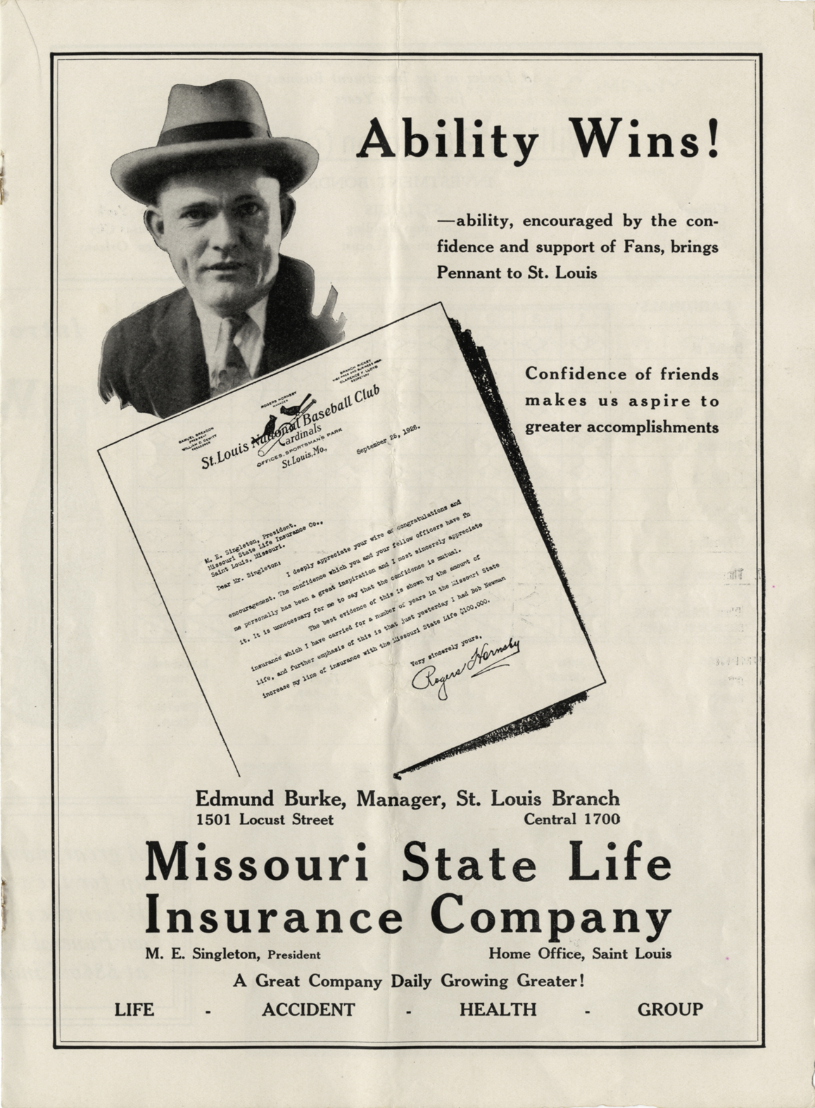 1926 World Series official souvenir program | DPL DAMS