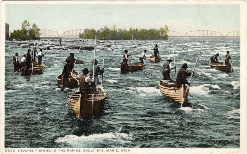 Native American Men Fishing