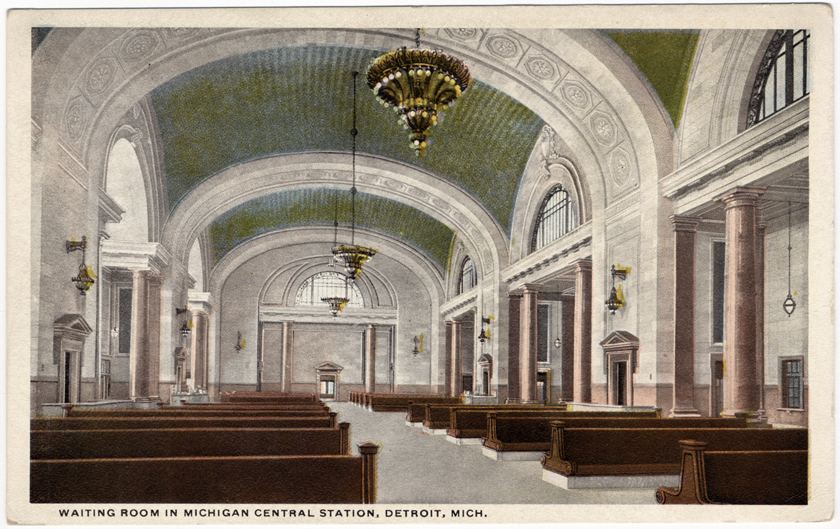 Waiting room in Michigan Central Railroad Station | DPL DAMS