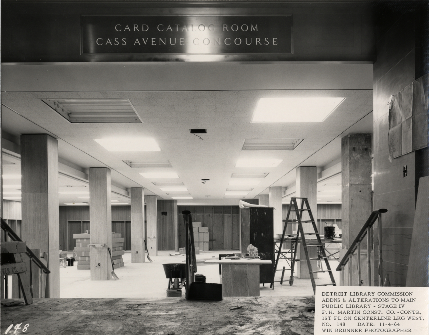 Card Catalog room of Main Library under construction | DPL DAMS