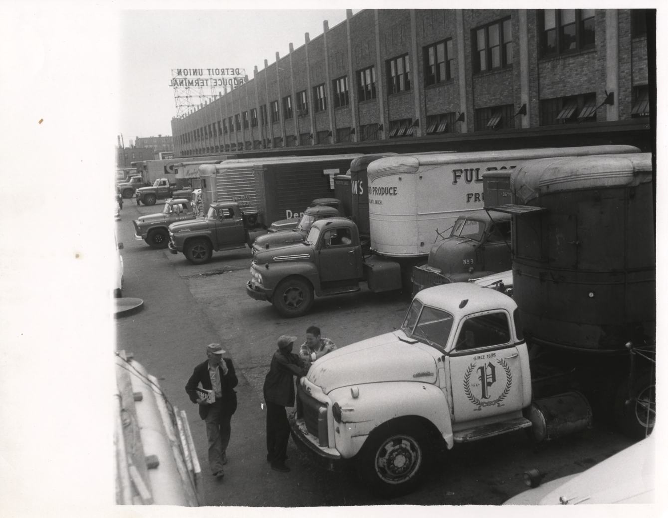 Trucks outside of Detroit Produce Terminal | DPL DAMS