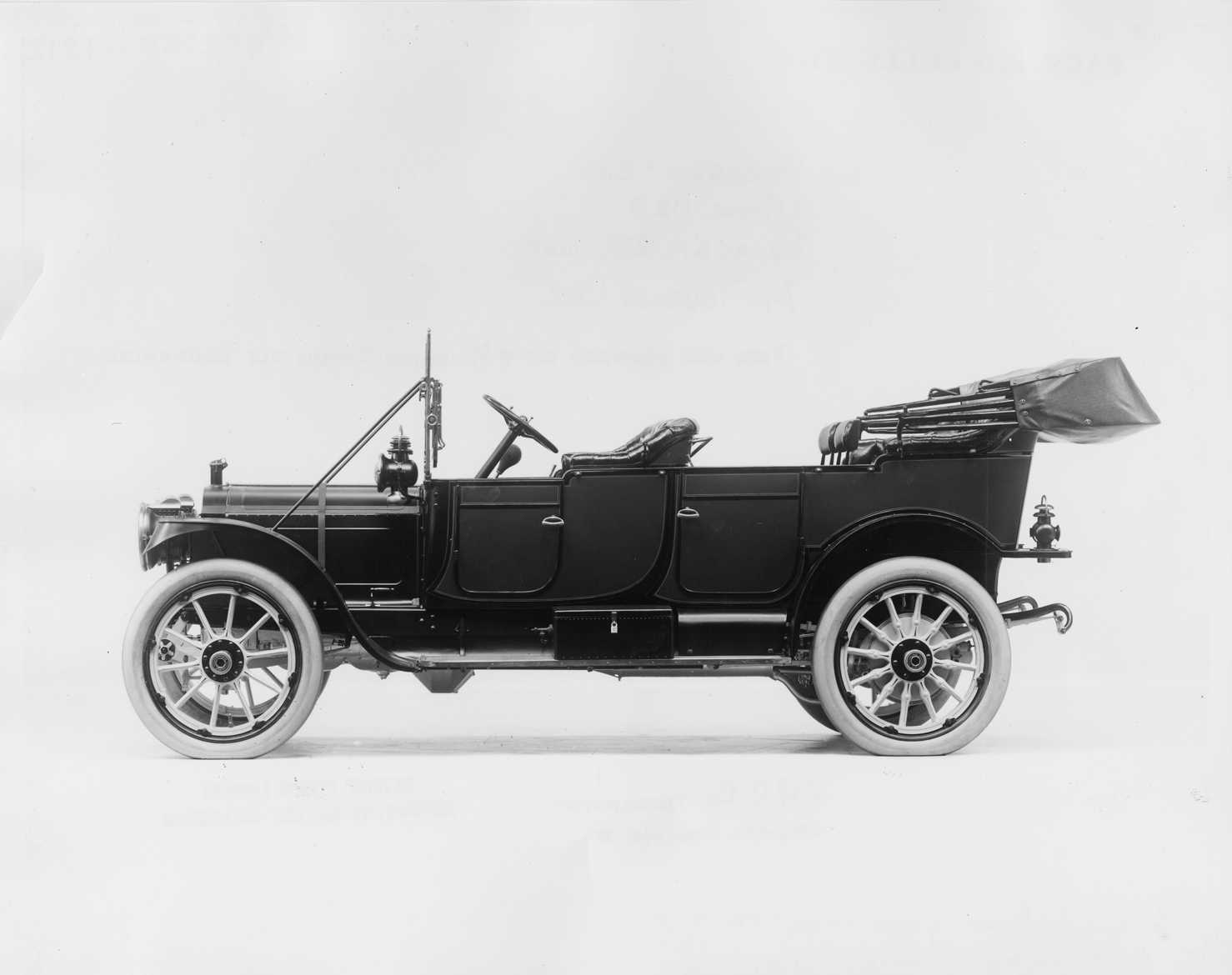 1912 Packard 30 Model UE touring car, left side view, top lowered | DPL ...