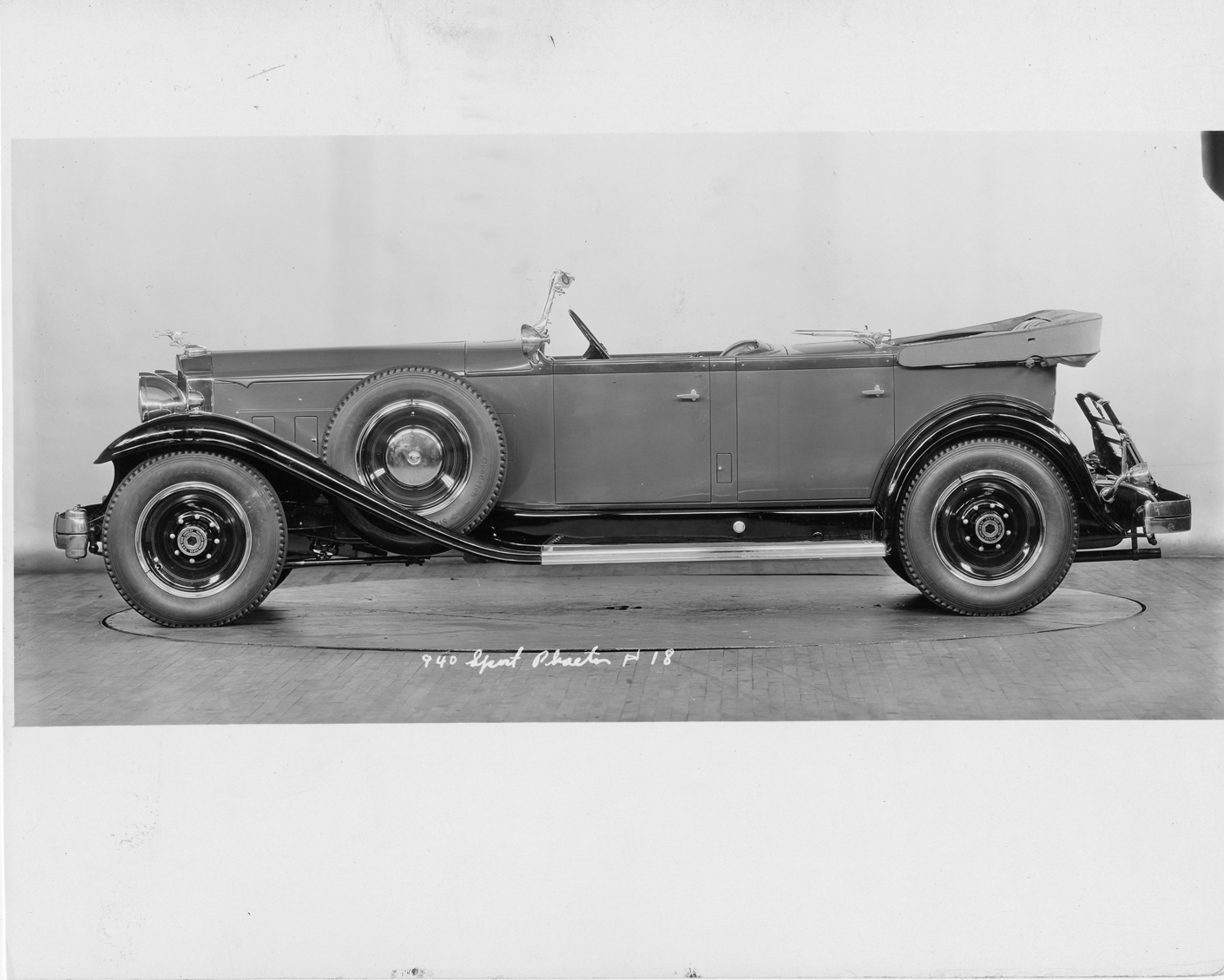1932 Packard sport phaeton, left side view, top folded | DPL DAMS