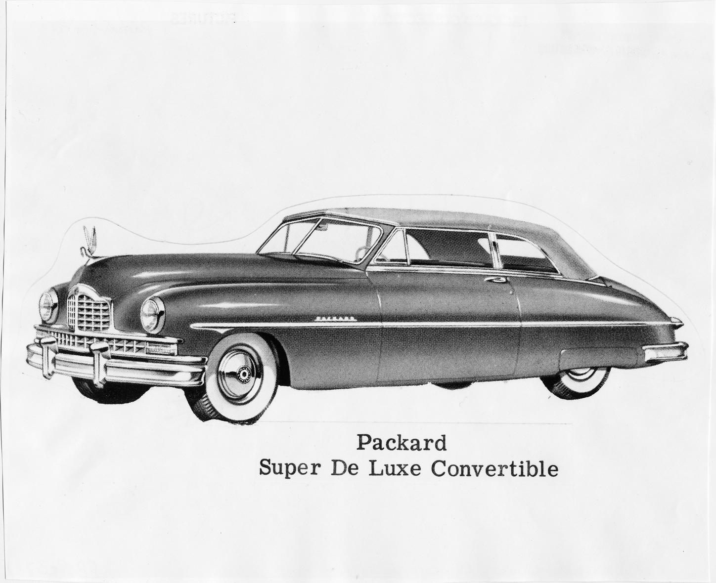 1950 Packard super deluxe convertible, top raised | DPL DAMS