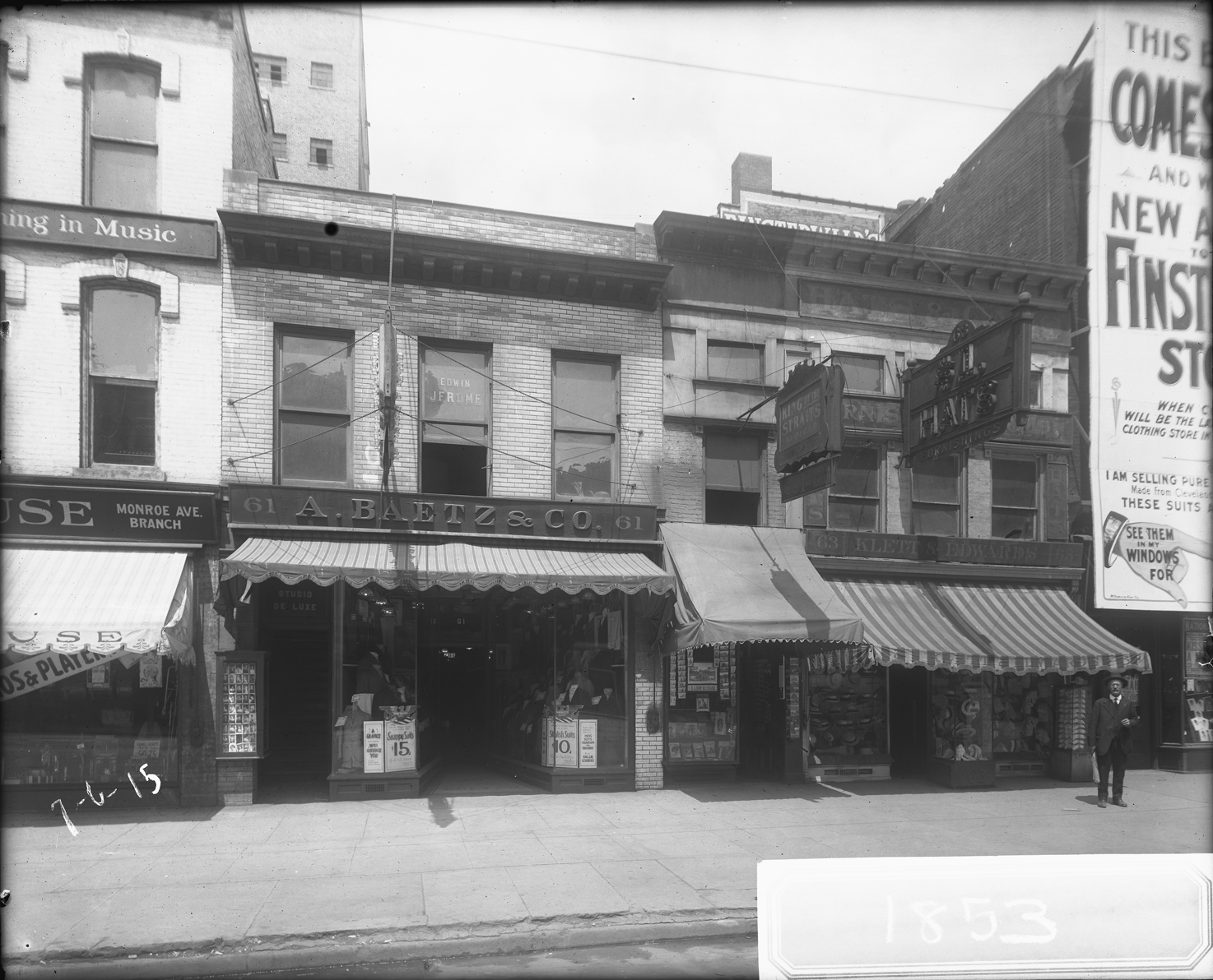 A. Baetz & Co. clothing store on Monroe | DPL DAMS