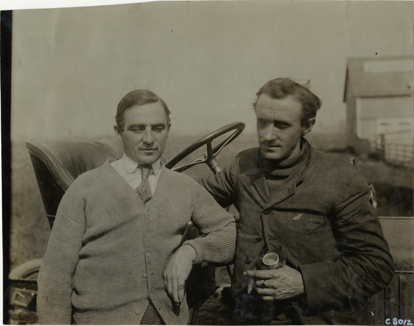 W.H. Owen and Fritz Offenhauser with automobile | DPL DAMS