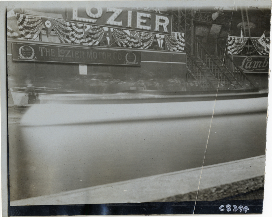 Lozier Motor Company sign at 1905 Boston Boat Show | DPL DAMS