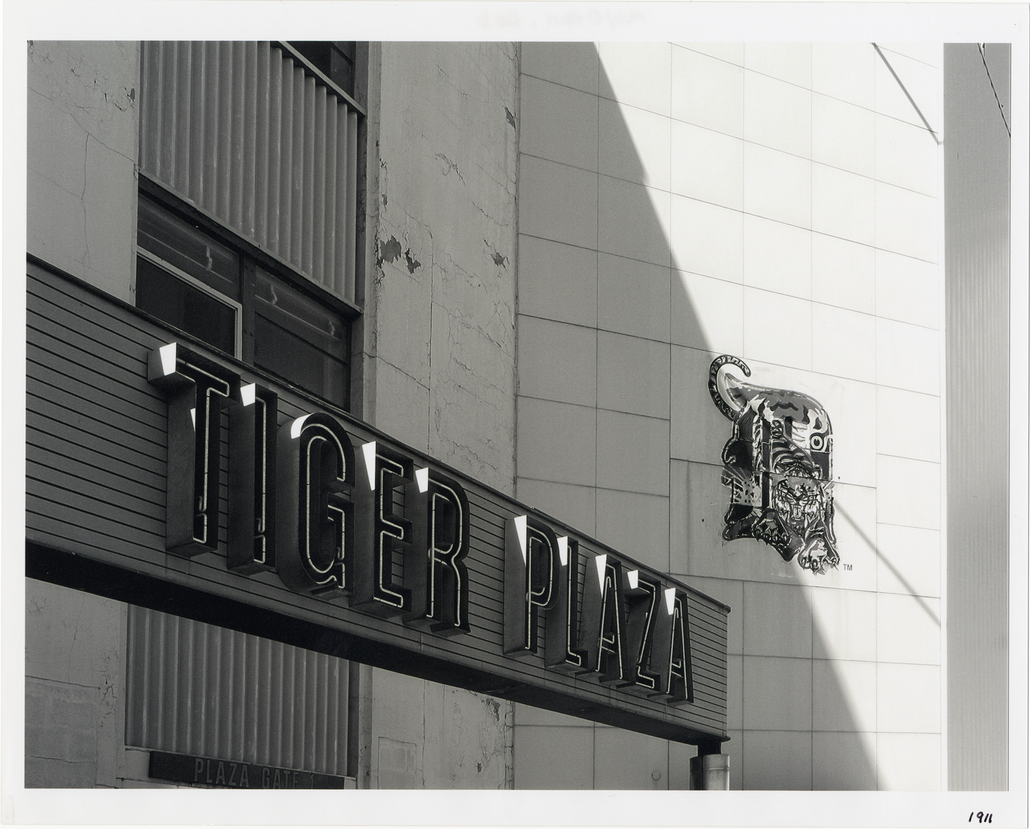 Tiger Plaza sign on Tiger Stadium | DPL DAMS