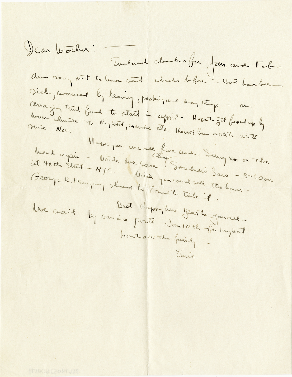 Letter to Grace Hall Hemingway from Ernest Hemingway | DPL DAMS