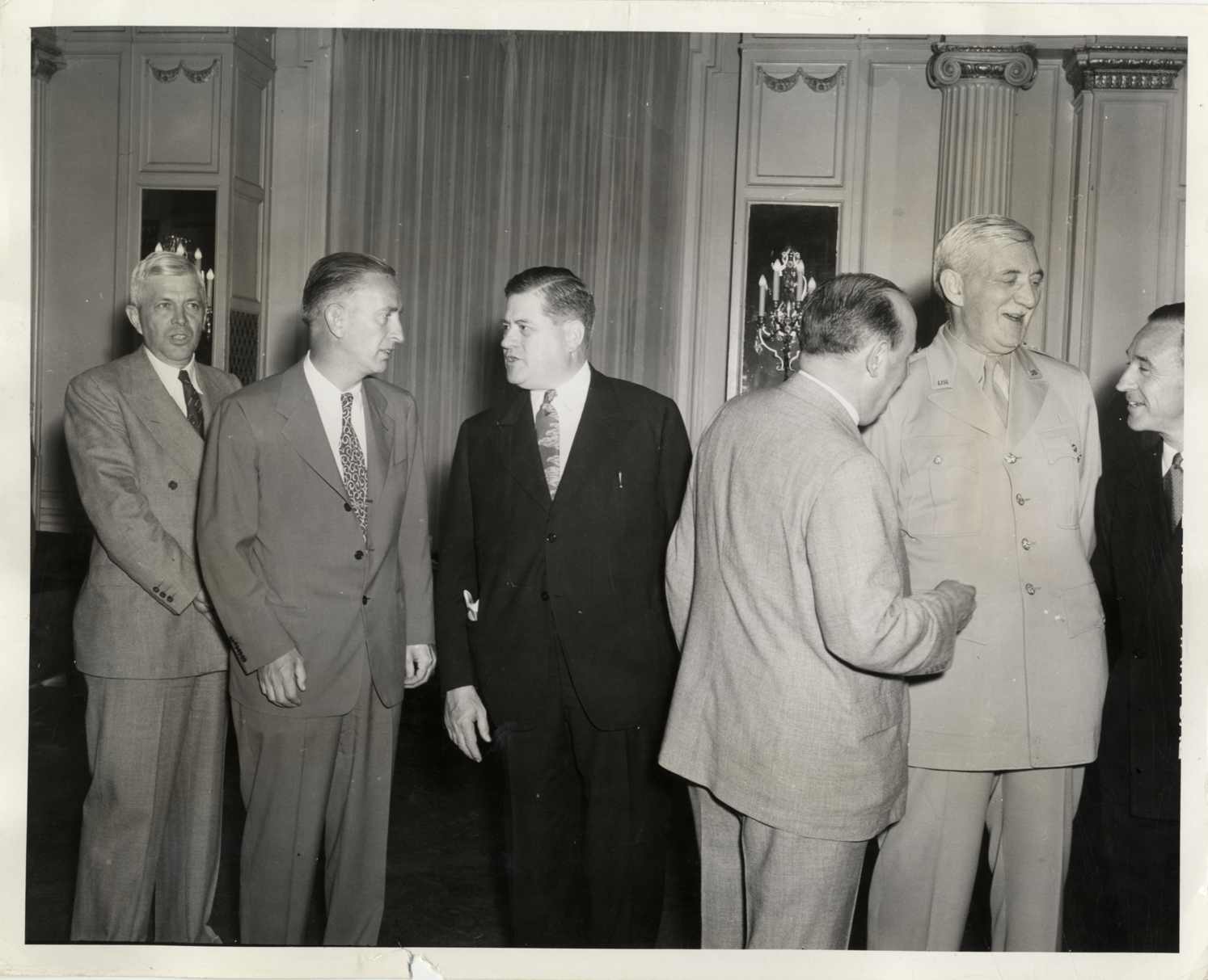 General William S. Knudsen being greeted at annual meeting, American ...