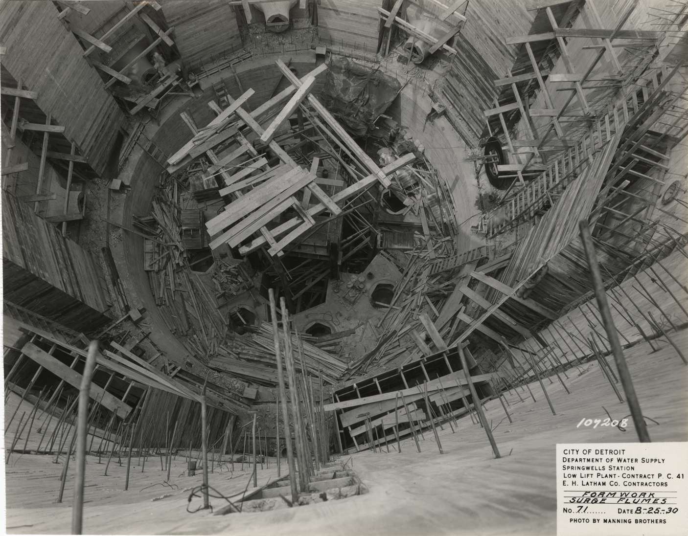 Low lift plant during construction, Springwells Station treatment plant ...