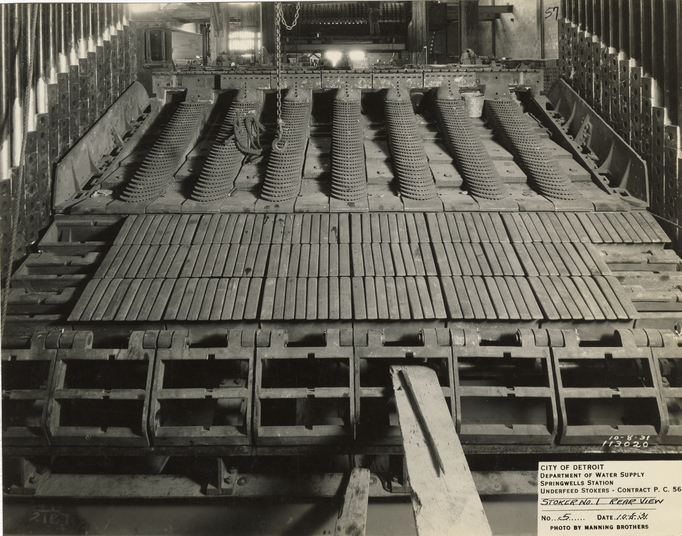 Stoker, Springwells Station treatment plant during construction ...