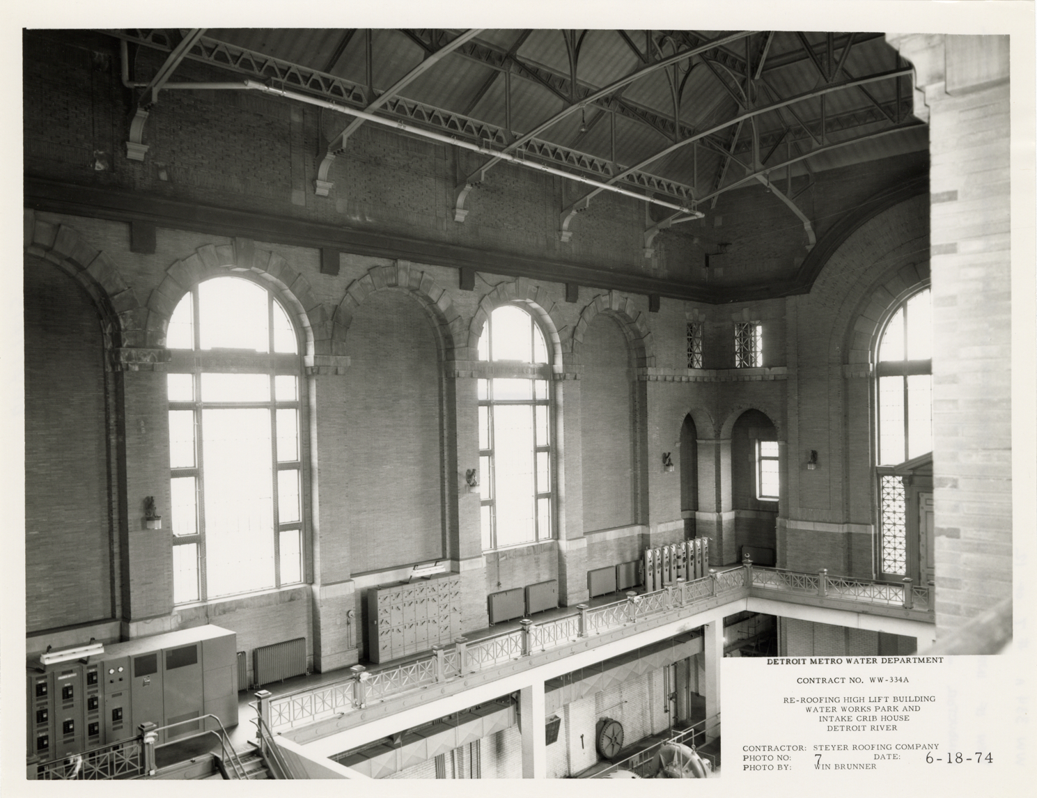 Interior, high lift building, Waterworks Park, Detroit water supply ...