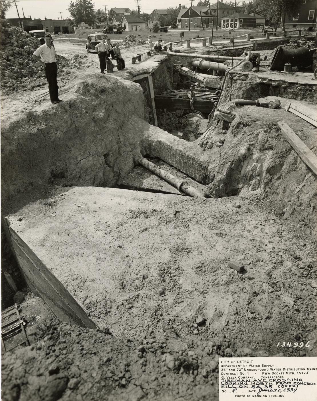 Water main work on Tireman Avenue, Detroit water supply system | DPL DAMS