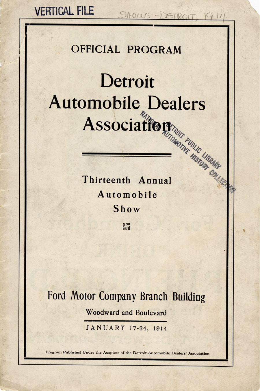 Official program, Detroit Automobile Dealers Association thirteenth ...
