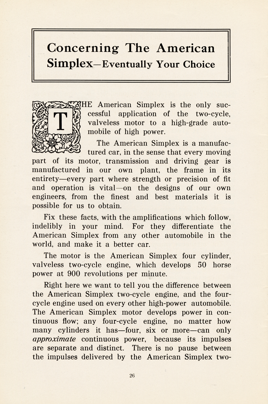 The American Simplex Thirty-Fifty motor car : eventually your choice ...