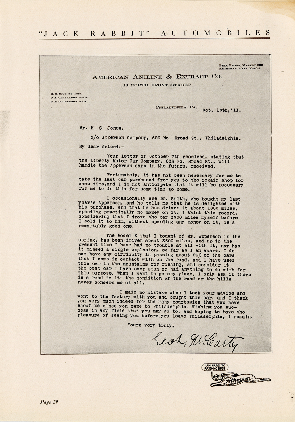 Famous Apperson "Jack Rabbit" automobiles | DPL DAMS