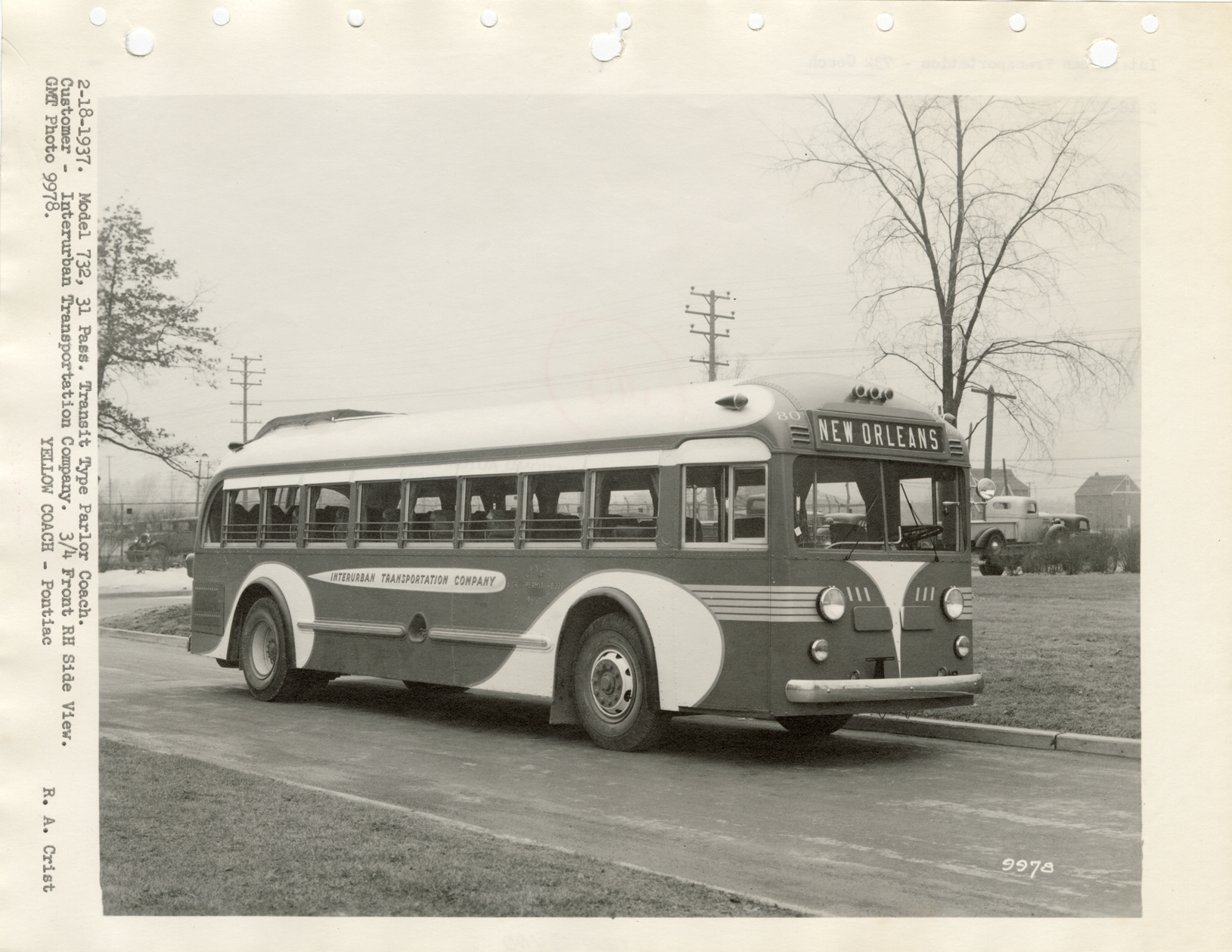Yellow Truck and Coach bus, Interurban Transportation Company | DPL DAMS