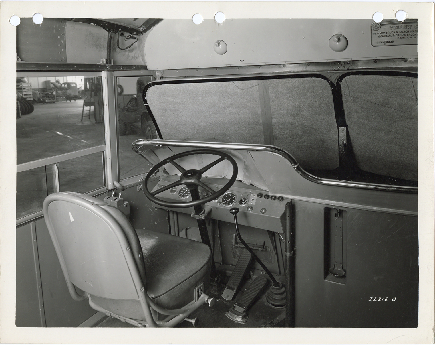 Interior, Yellow Truck and Coach bus, Model 1212, Detroit Street ...