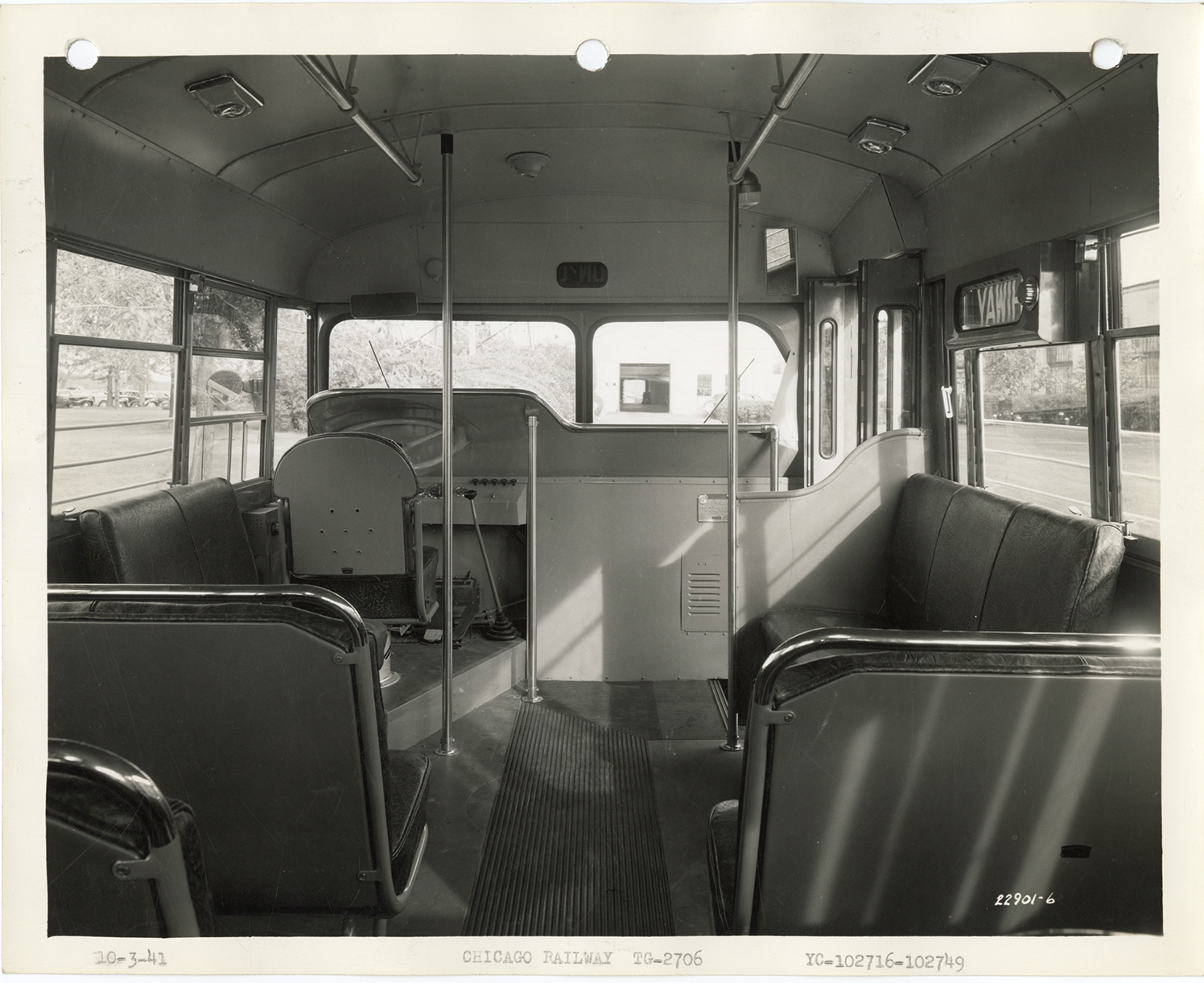 Interior, Yellow Truck and Coach bus, Model 2706, Chicago Railway | DPL ...