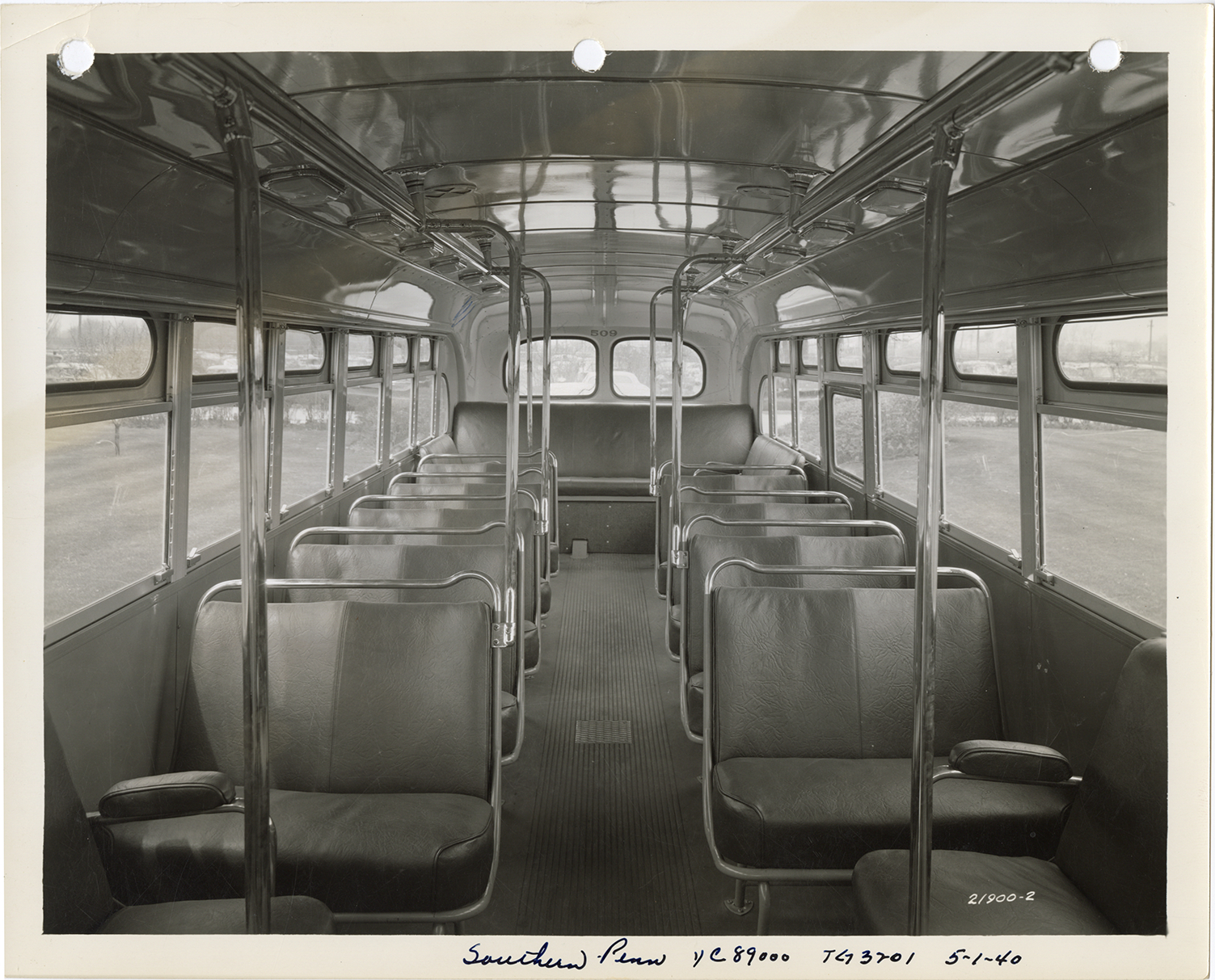 Interior, Yellow Truck and Coach bus, Model TD-3201, Southern ...