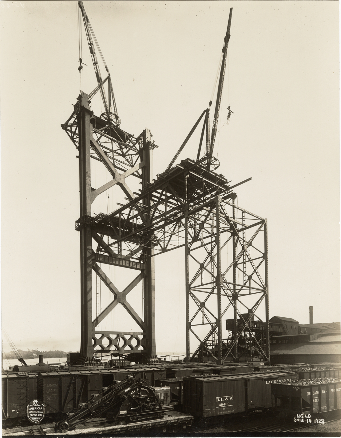 Ambassador Bridge during construction | DPL DAMS