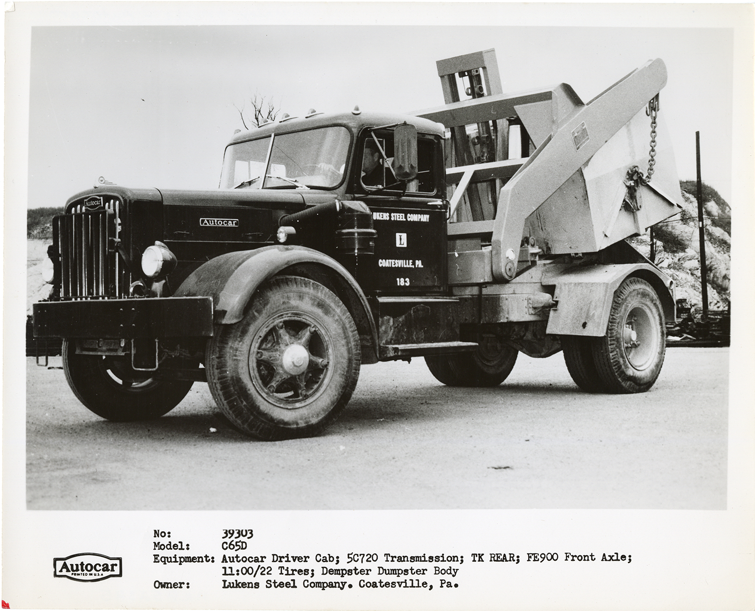 Autocar truck, Lukens Steel Company | DPL DAMS